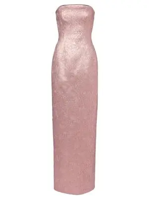 EMILIA WICKSTEAD Laelia Cloque Bustier Gown - Pink