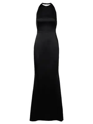 Givenchy Open-back Crêpe And Satin Gown - Black