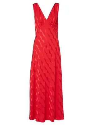 Rixo Sandrine Floral Midi Dress - Red