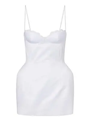 Magda Butrym Cotton Bustier Mini Dress - White