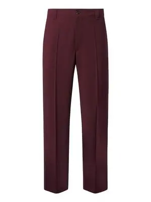 Gucci Wool Gabardine Straight Pants - Burgundy