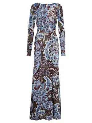 Etro Paisley Crêpe Jersey Maxi Dress - Multicoloured