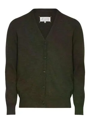 MAISON MARGIELA Elbow-patch Wool Cardigan - Brown