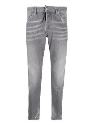 Dsquared2 Skinny Dan Jeans With Paint Splatter Effect - Grey