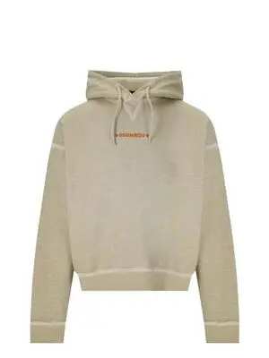 Dsquared2 Cipro Fit Small Logo Hoodie - Beige