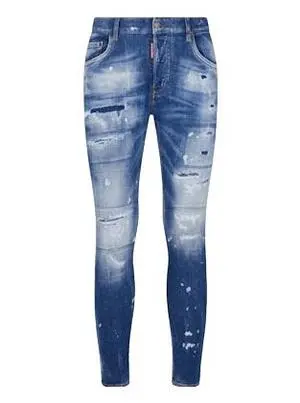 Dsquared2 Super Twinky Faded Ripped Jeans - Blue