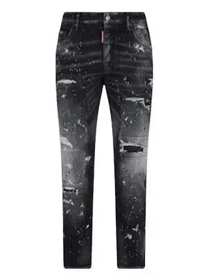 Dsquared2 Skater Jean Paint Splatter Wash - Black