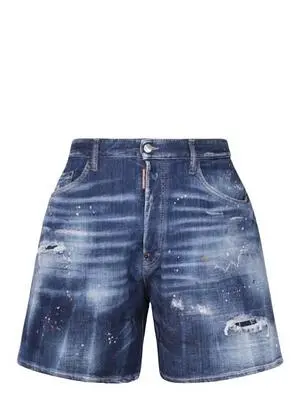 Dsquared2 Boxer Fit Denim Shorts - Blue