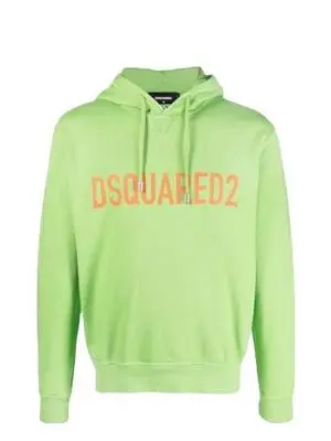Dsquared2 Logo Detailed Hoodie - Green