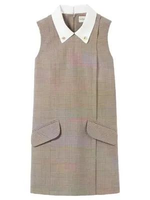 Claudie Pierlot Mini Checked Dress - Neutrals