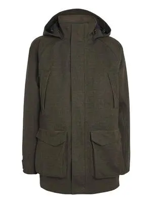 Purdey Technical Tweed Field Coat - Green