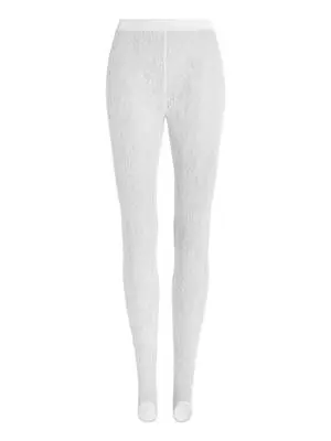 Wardrobe.NYC Lace Stirrup Legging - White