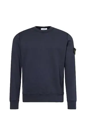 Stone Island Brand-patch Crewneck Sweatshirt - Navy Blue