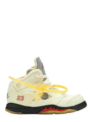 JORDAN X Off-white 5 Retro Sp Td Sneakers - Cream