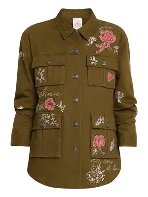 Cinq À Sept Vera Desert Rose Jacket - Dark Olive/mult