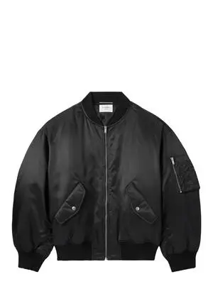 Saint Laurent Recycled-shell Bomber Jacket - Black