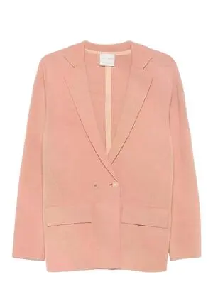 FORTE_FORTE Double-breasted Blazer - Pink