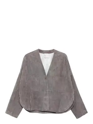 FORTE_FORTE Suede Jacket Grey