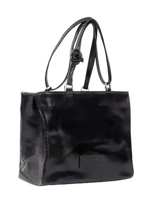 MAISON MARGIELA Leather Tote Bag - Black