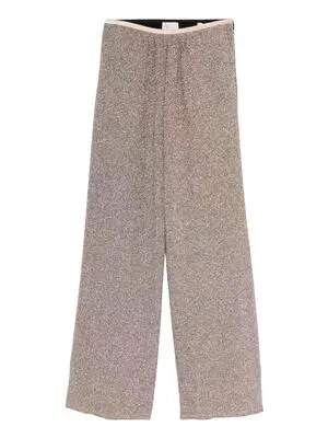 FORTE_FORTE Metallic-thread Trousers - Silver