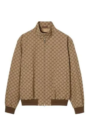 Gucci Gg Canvas Bomber Jacket - Beige