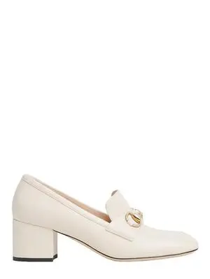 Gucci Loafer Pump With Horsebit - White