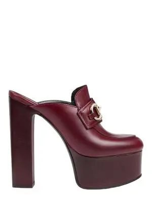 Gucci Platform Mule With Horsebit - Bordeaux
