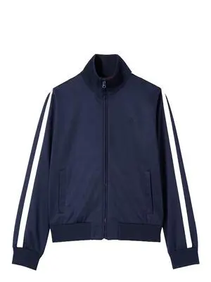 Gucci Technical Jersey Zip Jacket With Embroidery - Blue