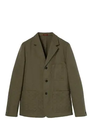 Gucci Cotton Blend Gg Canvas Jacket - Green
