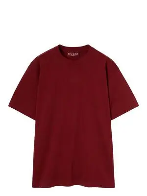 Gucci Cotton Jersey T-shirt With Logo - Bordeaux