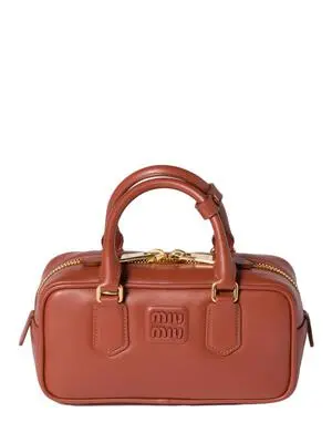 Miu Miu Arcadie Leather Bag - Rust
