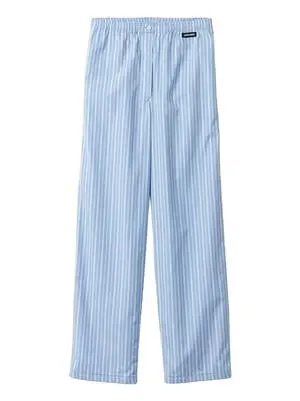 Miu Miu Striped Poplin Pajama Pants - Light Blue