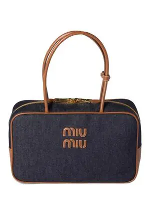 Miu Miu Beau Denim Bag - Blue/brandy