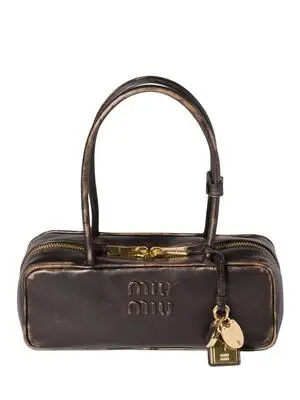 Miu Miu Beau Nappa Leather Bag - Coffee