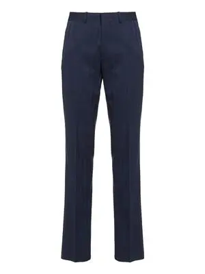 Off-White Slim Fit Tailored Trousers - Blue