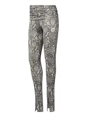Stella McCartney Roll-top Split-cuff Graphic Print Leggings - Beige