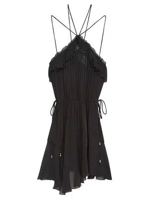 MARANT ETOILE Betty Georgette Mini Dress - Black