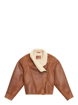 Isabel Marant Blondine Shearling Jacket - Cognac
