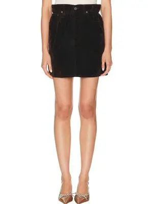 Miu Miu Velvet Mini Skirt - Marrone