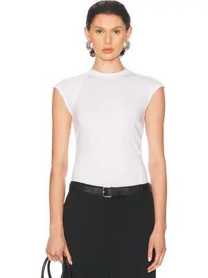 Helmut Lang Cap Sleeve Top - Optic White