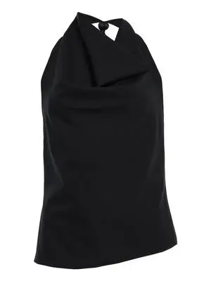 BURC AKYOL Tasseled Wool Cowl-Neck Halter Top
