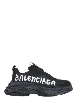 Balenciaga Triple S Graffiti Sneakers Black/white