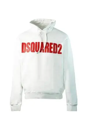 Dsquared2 Large Logo Hoodie - White