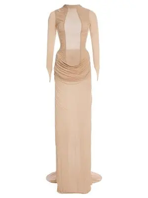 BURC AKYOL Ruched Jersey Maxi Dress