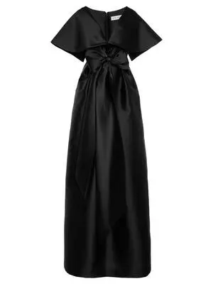 GRETA CONSTANTINE Osprey Satin Gown - Black