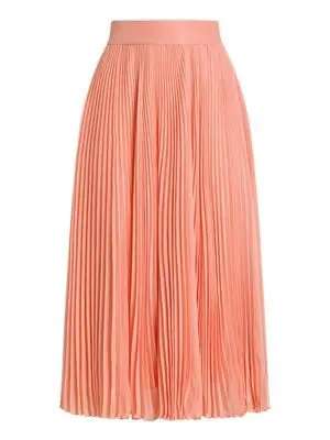 Dolce & Gabbana Long Pleated Chiffon Skirt - Pink
