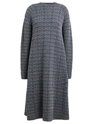 SIYU Merino Wool Midi Dress - Navy
