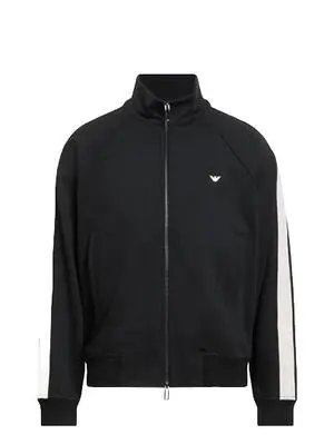Emporio Armani Sweatshirt In Polyester, Wool, And Elastane - Black