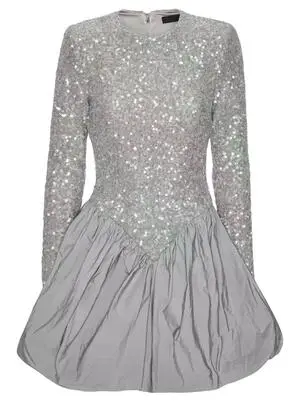 ROTATE BY BIRGER CHRISTENSEN Sequin-embellished Mini Dress - Grey