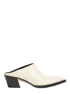 3.1 Phillip Lim Downtown Glossed-leather Mules - Ecru
